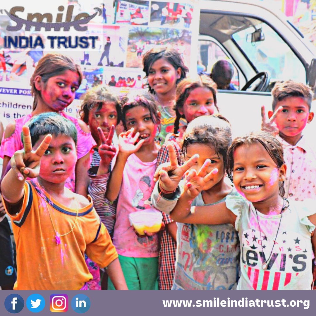 Smile India Trust Celebrating Holi to Extend Joy to Children