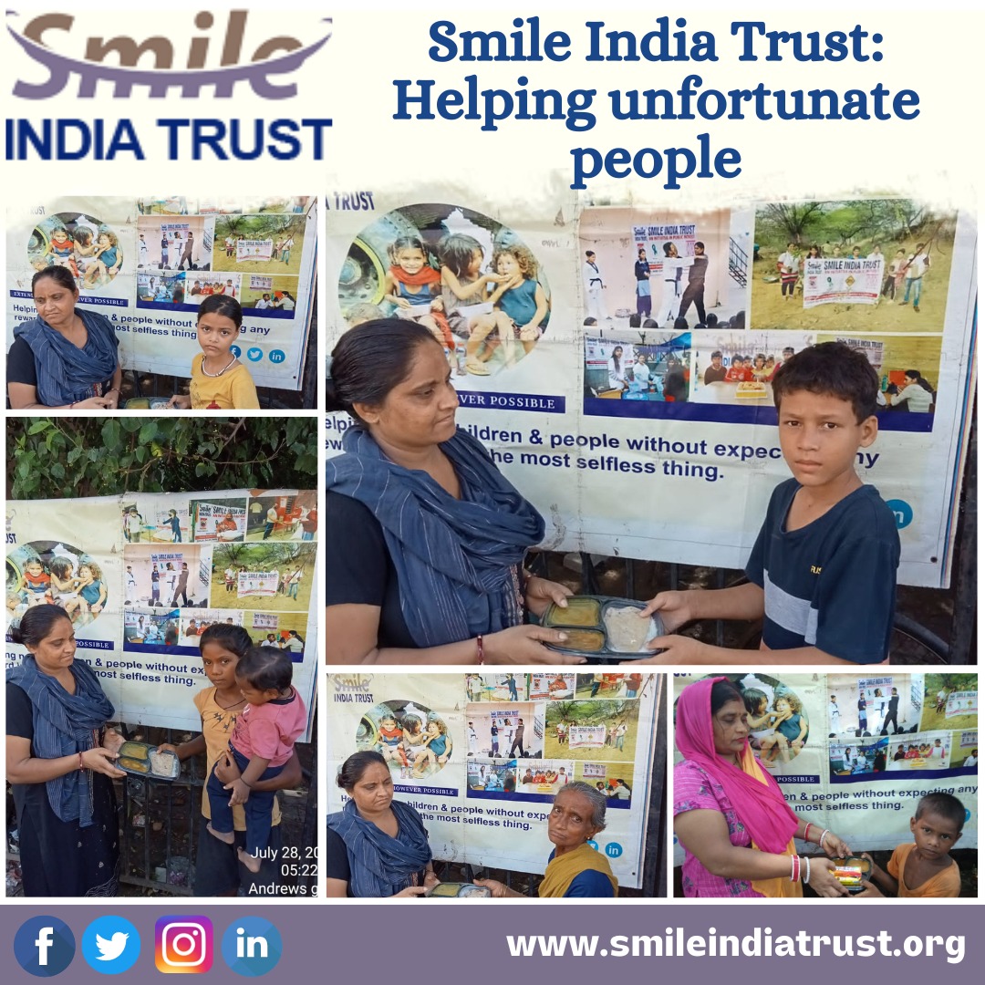 Smile India Trust NGO Services in India giving relief to unfortunate people